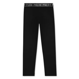 Philipp Plein Damen Leggings "Jogging-Leggings", schwarz, Gr. 8, Obermaterial: 95% Baumwolle, 5% Elasthan, Hosen