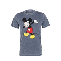 Recovered Herren T-Shirt "Disney Mickey Mouse Dabbing", blau, Gr. S, bedruckt, 58% Polyester, 42% Baumwolle, Shirts, im zeitlosen Design