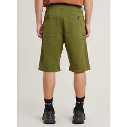 G-Star Raw G-STAR Herren Chinoshorts "Pleated Chino Shorts", gr&uuml;n, Gr. 31, Obermaterial: 72% Baumwolle, 28% Leinen, Hosen