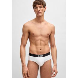 BOSS Herren Hipster "3P BOSS ONE", Gr. XL, schwarz-wei&szlig;, Jersey, Obermaterial: 95% Baumwolle, 5% Elasthan, Unterhosen