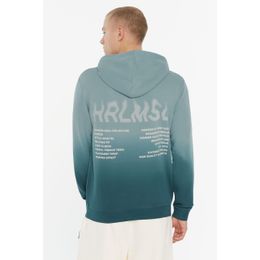 Kapuzensweatshirt Harlem Soul, Herren, Gr. L, fog blau, Sweatware, Material: 60% Baumwolle, 40% Polyester, bedruckt, regular fit normal, Rundhals, eingesetzt Rippb&uuml;ndchen, Sweatshirts, mit Farbverlauf