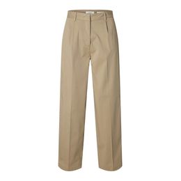 SELECTED Pleat-Front Pants 'SLFBARREL MILLE' female size 34 Greige