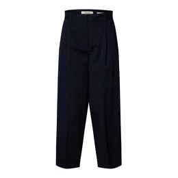 Selected Pleat-Front Pants 'SLFBARREL MILLE' female size 44 marine blue