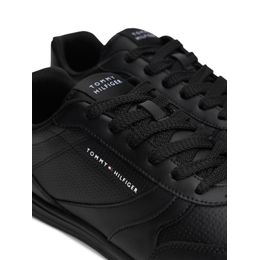 Tommy Hilfiger Herren Sneaker "LOPRO CUP LEATHER", Gr. 43, schwarz, Leder, Lederimitat, Schuhe, Freizeitschuh, Halbschuh, Schn&uuml;rschuh mit