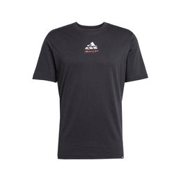 adidas Sportswear Funktionsshirt 'GALLERY' Herren Gr&ouml;&szlig;e L dunkelgrau / rot / schwarz / wei&szlig;