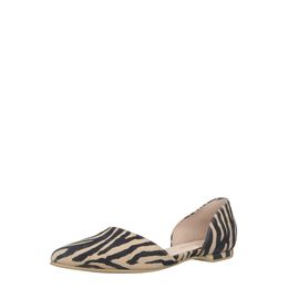 Apple of Eden Ballerina 'BLONDIE' Damen Gr&ouml;&szlig;e 38 ecru / schwarz Sommerschuhe