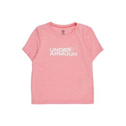 Under Armour Funktionsshirt 'TECH' M&auml;dchen Gr&ouml;&szlig;e 116/122 rosa / wei&szlig;