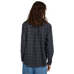 Element Herren Langarmhemd "Button Down Regular Flannel"tartan blau, Gr. XS, Obermaterial: 100% Walkfrottier;, Hemden