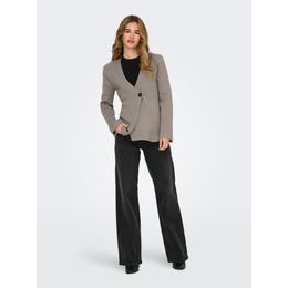 Only Damen Strickjacke "ONLMYERA LIFE LS ONE BUTTON CARDIGAN KNT"moon rock detail:melange, Gr. XS, meliert, Strick, Obermaterial: 66% Polyester, 26%