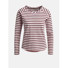 Smith & Soul SMITH & SOUL Damen Rundhalsshirtbordeaux print, Gr. M, gestreift, Single Jersey, Material: 100% Baumwolle, Shirts, aus Baumwolle