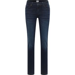 Mustang Damen Slim-fit-Jeans "Damen Style Shelby Slim", blau, Gr. 33, unifarben, Denim/Jeans, 93% Baumwolle, 5% Elastomultiester, 2% Elasthan, Jeans