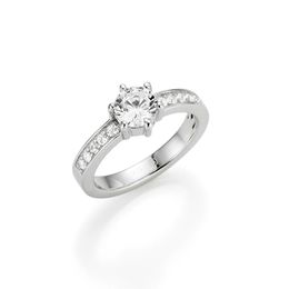 Damen Verlobungsring "Zirkonia, Silber 925", 58, Silber 925 (Sterlingsilber), silber, Giorgio Martello MILANO, Silber 925 (Sterlingsilber),