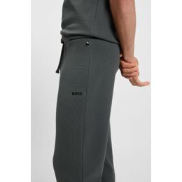 BOSS Herren Pyjamahose "Waffle Pants Cuf", Gr. XXLopen gr&uuml;n 345, Jersey, Obermaterial: 60% Baumwolle, 40% Polyester, Hosen