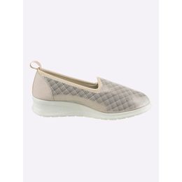 CLASSIC Damen Slipper, Gr. 42beige, kariert, Textil, Schuhe