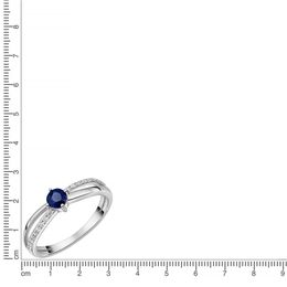 Firetti Damen Fingerring "Schmuck Geschenk Gold 333 Damenring Ring", 60, Wei&szlig;gold 333, 2mmwei&szlig;goldfarben, dunkelblau, kristallwei&szlig;, Wei&szlig;gold 333,