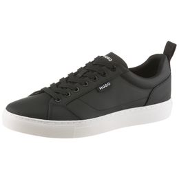 HUGO BLUE Herren Sneaker "Morrie tenn", Gr. 41schwarz, Lederimitat, Textil, Schuhe, Schn&uuml;rschuh, Halbschuh, Freizeitsneaker mit weichem Schaftrand