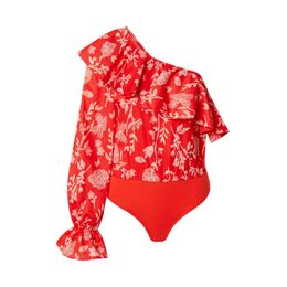 In The Style Blusenbody 'JAC JOSSA' Damen Gr&ouml;&szlig;e XL rot / wei&szlig;