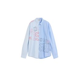 Desigual Hemd Herren Gr&ouml;&szlig;e XL azur / himmelblau / rot / wei&szlig;