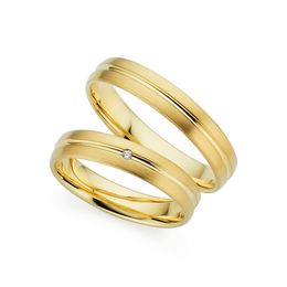 Phoenix PH&Ouml;NIX Damen Trauring "Schmuck Geschenk Gold 333 Trauring Ehering LIEBE versch. Varianten", 51, ohne Brillant, Gelbgold 333, 4mm, gold, Gelbgold 333,