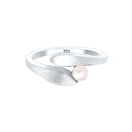 Elli Damen Perlenring "Perlen Wei&szlig; Rund 925 Sterling Silber", 54mm, ohne Stein, Silber 925 (Sterlingsilber), 1,5mmsilber, Silber 925