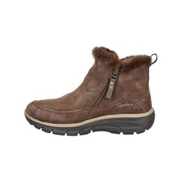 Skechers Damen Stiefelette "Skechers Stiefelette Veloursleder/Textil", Gr. 37chocolate, Textil, Veloursleder, Schuhe