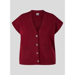 Rabe Damen Strickweste "Strickjacke"rot, Gr. 38, unifarben, 50%Polyester, 30%Viskose, 20%Polyamid, Westen