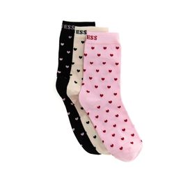 Guess Socken Damen Gr&ouml;&szlig;e 35/38 beige / rosa / schwarz