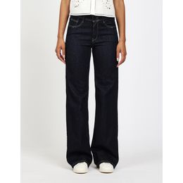 Gang Damen 5-Pocket-Jeans "94AMELIE WIDE LONG", blau, Gr. 30, Denim/Jeans, Obermaterial: 93% Baumwolle, 5% Elastomultiester, 2% Elasthan, Jeans, Long