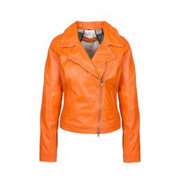 Freaky Nation Damen Lederjacke "Zeal-FN"orange, Gr. S, Oberstoff: 100% Leder; Futter: 100% Baumwolle, Jacken