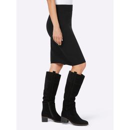 Heine Damen Schlupfrock, schwarz, Gr. 36, unifarben, 50% Viskose, 28% Polyester, 22% Polyamid, R&ouml;cke