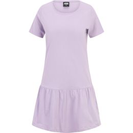 Urban Classics Damen Shirtkleid "Urban Classics Damen Ladies Valance Tee Dress"lila, Gr. S, unifarben, 100% Baumwolle, Kleider
