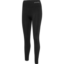 Hummel Damen Trainingstights "HMLTIF SEAMLESS HIGH WAIST TIGHTS", schwarz, Gr. S, Obermaterial: 85% Polyamid, 15% Elasthan, Hosen, dehnbarer Stoff,