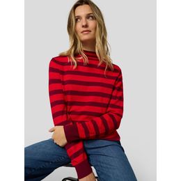 Rabe Damen Strickpullover, rot, Gr. 46, gestreift, Strick, Obermaterial: 50% Polyester, 30% Viskose, 20% Polyamid, Pullover, im Streifen-Design