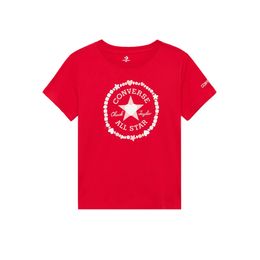 Converse T-Shirt 'VALENTINE'S DAY HEART' M&auml;dchen Gr&ouml;&szlig;e 116/122 rosa / rot / wei&szlig;