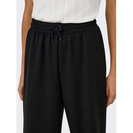 Only Damen Trainingshose "ONLSCARLETT WIDE PANT SWT NOOS", schwarz, Gr. S, unifarben, Sweatware, Obermaterial: 60% Polyester, 40% Viskose, Hosen