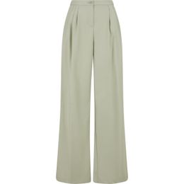 Urban Classics Damen Stoffhose "Urban Classics Ladies Wide Leg Pants"softsalvia, Gr. 32, unifarben, 80% Polyester, 20% Elasthan, Hosen
