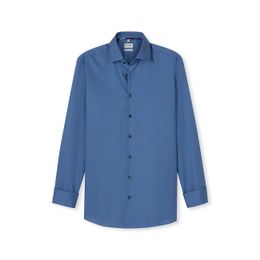 OLYMP Herren Businesshemd "OLYMP Level Five, Body Fit, New York Kent", blau, Gr. 44, 100% Baumwolle, Hemden