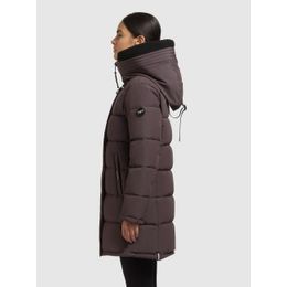 Khujo Damen Steppmantel "Kelsi", braun, Basic, Gr. XL, Obermaterial: 85% Polyester, 15% Baumwolle. Innenfutter: 100% Nylon. Wattierung: 100%