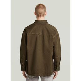 G-Star Raw G-STAR Herren Langarmshirt "Boxy Fit Overshirt", braun, Gr. XL, Obermaterial: 75% Baumwolle, 25% Baumwolle, Shirts
