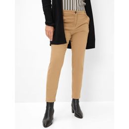 Brax Damen 3/4-Hose "Style MARON S", beige, Gr. 44, Web, 40% Lyocell, 28% Modal, 17% Baumwolle, 12% Elastomultiester, 3% Elasthan, Hosen