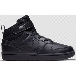 Nike Sportswear M&auml;dchen Sneaker "COURT BOROUGH MID 2 (PSV)", Gr. 34schwarz, schwarz, schwarz, Leder, Synthetik, Schuhe, Design auf den Spuren des Air