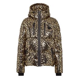 Plein Sport Jacke 'Leopard' Damen Gr&ouml;&szlig;e XL gold / schwarz