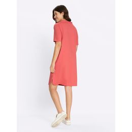 Classic Basics Damen Jerseykleid "Jersey-Kleid"koralle, Gr. 50, bedruckt, gemustert, mehrfarbig, Jersey, 100% Baumwolle, Kleider
