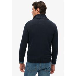 Superdry Herren Strickpullover "COTTON KNIT HENLEY"soft navy, Gr. L, unifarben, Strick, Obermaterial: 100% Baumwolle, Pullover, aus Baumwolle, Slim