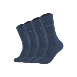 Camano Herren Kurzsocken "Socken 4er Pack", Gr. 39, blau, Obermaterial: 80% Baumwolle CO. 17% Polyamid PA. 3% Elasthan EL., Socken