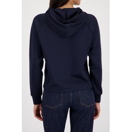 monari Damen Sweatshirtmarine, Gr. 38, clean, unifarben, Sweatware, Obermaterial: 96% Polyester, 4% Elasthan, Sweatshirts, mit Kapuze