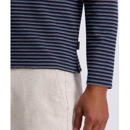 Pierre Cardin Herren Langarm-Poloshirt, blau, Gr. XL, gestreift, Piqu&eacute;, Obermaterial: 46% Baumwolle, 46% Polyester, 8% Elasthan, Shirts, Piqu&eacute;