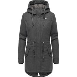 Ragwear Damen Wintermantel "Ellba Coat A YOUMODO"dunkelgrau, Gr. XL, Obermaterial: 100% Polyester; Innenfutter: 100% Polyester; Wattierung: 100%