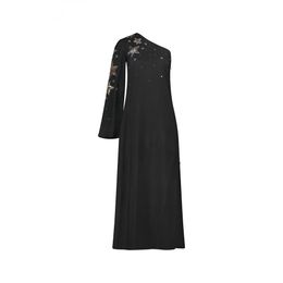 Fabienne Chapot Kleid Damen Gr&ouml;&szlig;e 34 gold / schwarz / silber Winterkleid