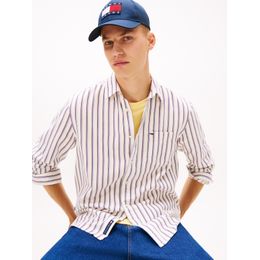 Tommy Jeans Herren Langarmhemd "TJM STRIPE TWILL"ancient wei&szlig;, stripes, Gr. S, Web, Obermaterial: 100% Baumwolle, Hemden, gestreift, relaxed fit